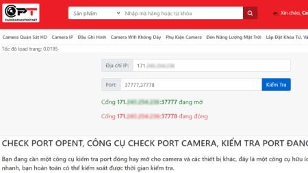 Check Port Opent, Công Cụ Check Port Camera, Kiểm Tra Port đang đóng Hay Mở